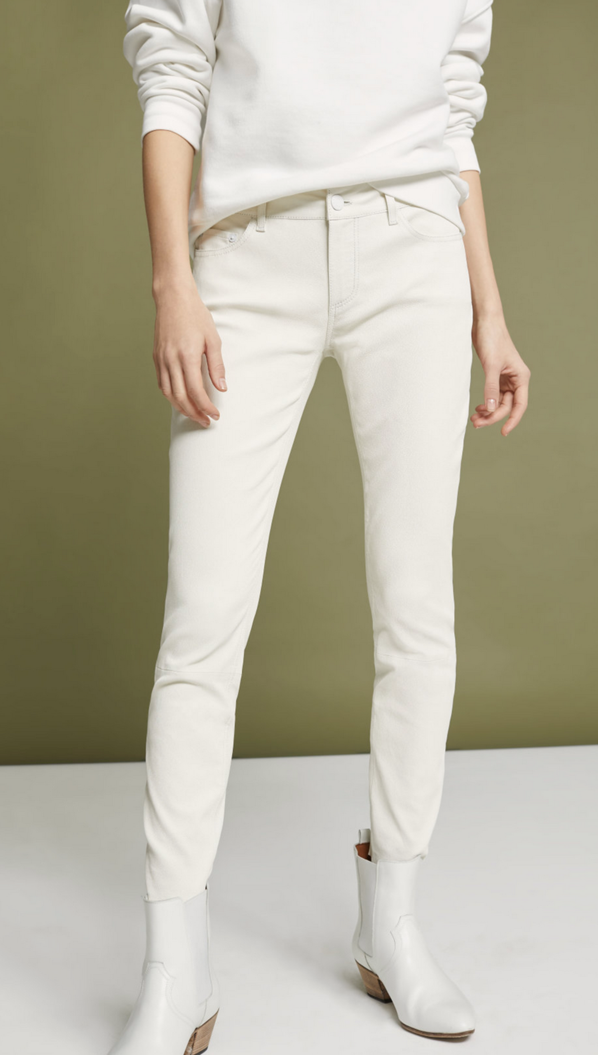 CLOSED Baker Leather Pant - white | Garmentory