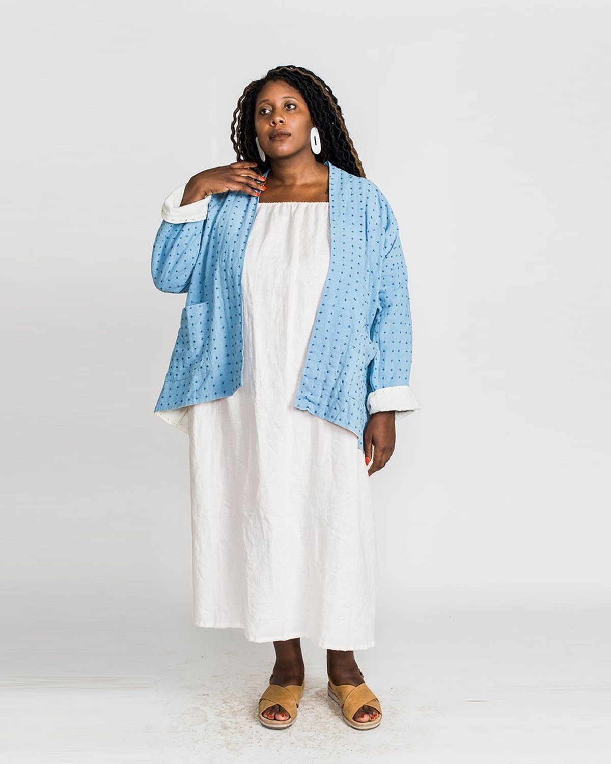 PO-EM Cozy Coat - Indigo | Garmentory