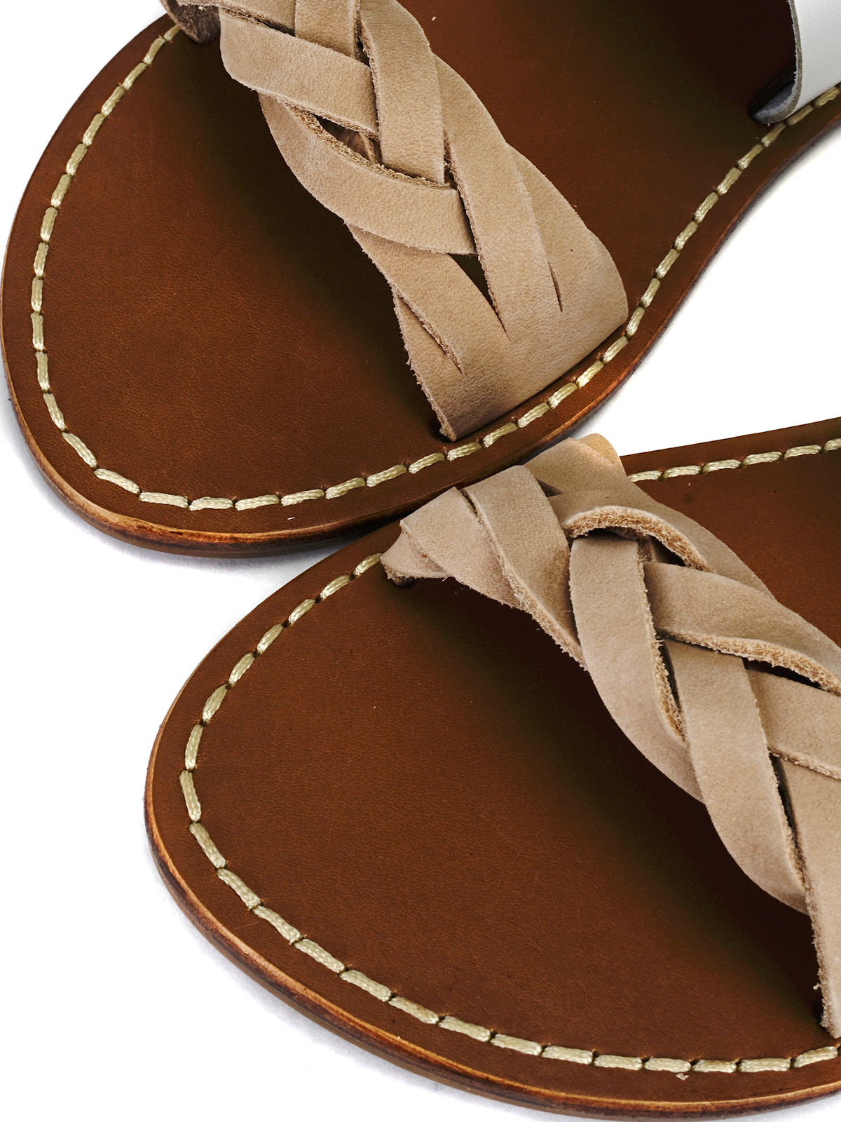 MOOSE KNUCKLES BRAIDED SLIDE SANDAL - WHITE | Garmentory