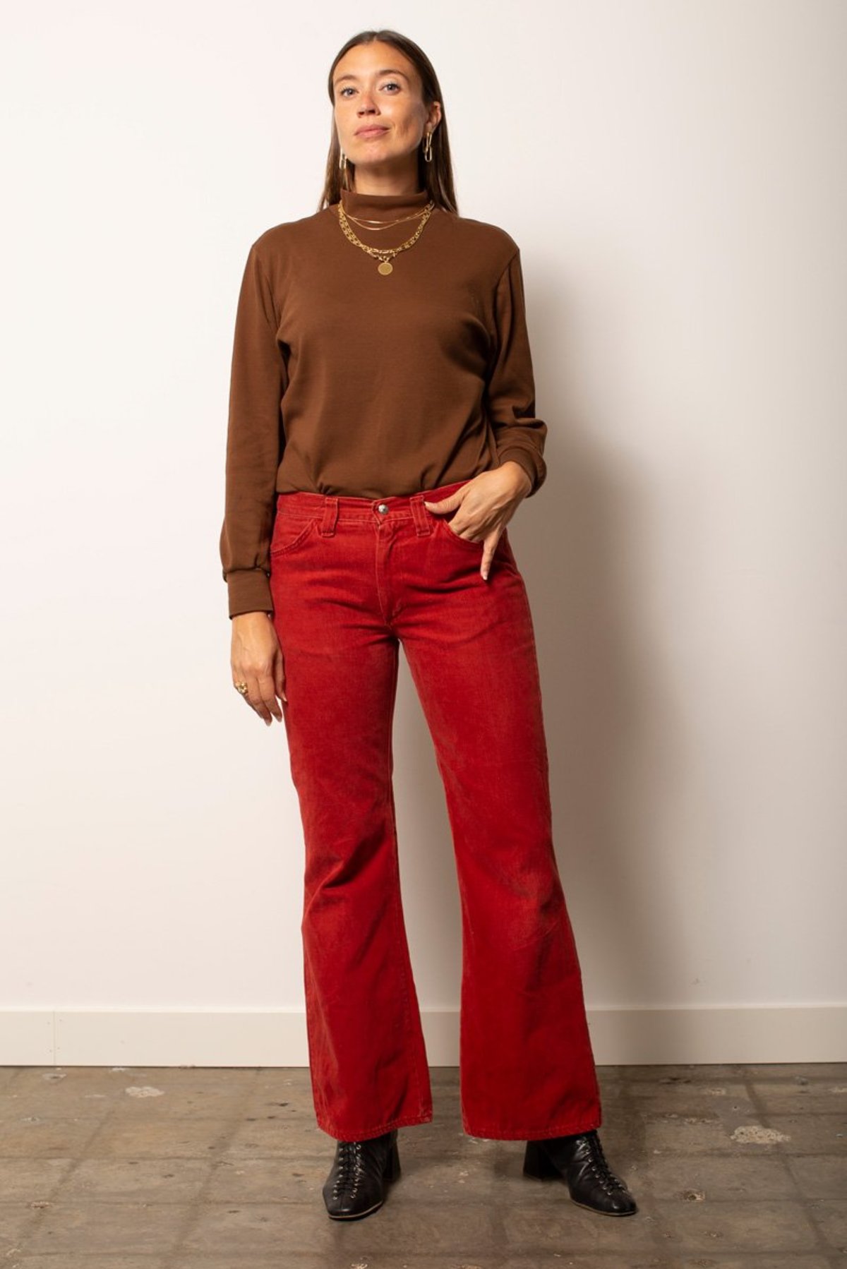 Vintage Flare Pants - Red | Garmentory