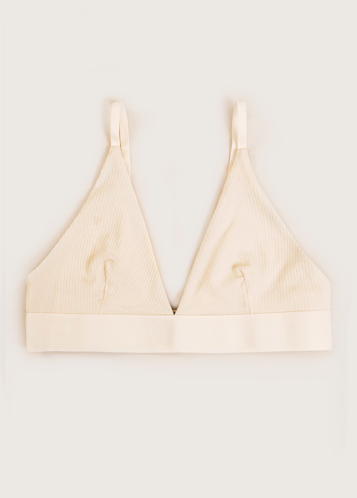 Baserange Rib Triangle Bra - Off-White | Garmentory