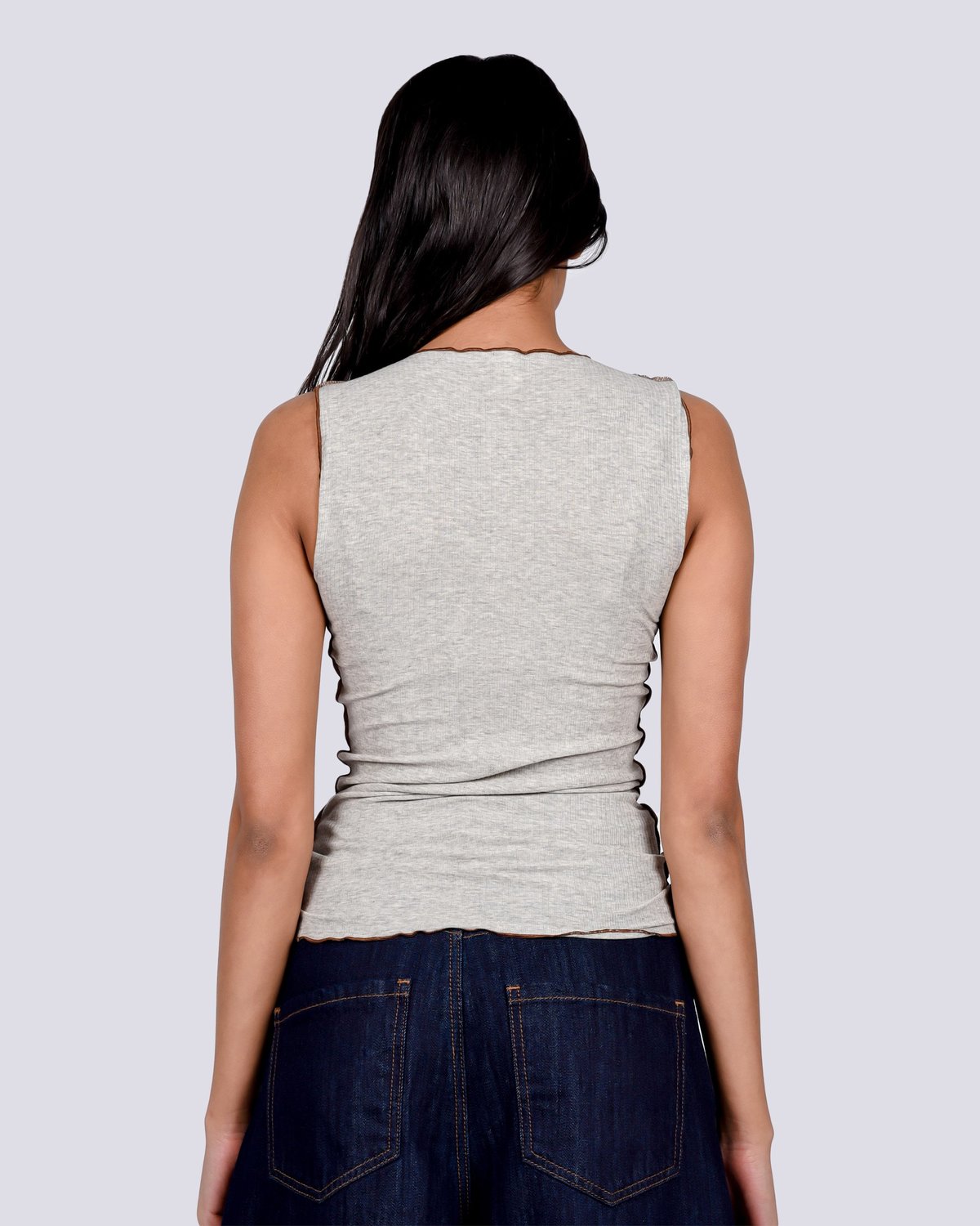 Baserange Bari Tank - Grey Melange | Garmentory