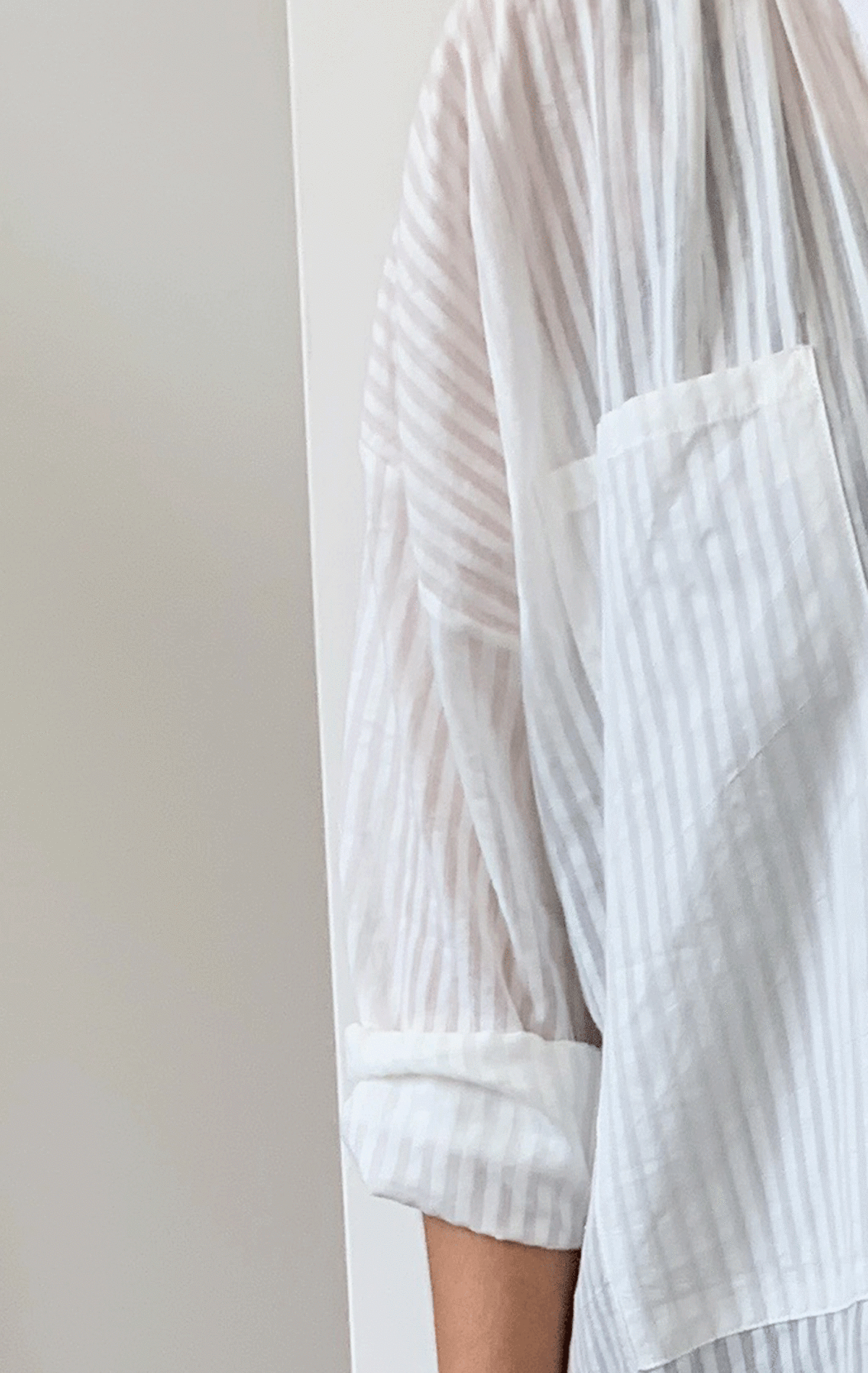 Two White Stripe Two Pocket Caftan Garmentory