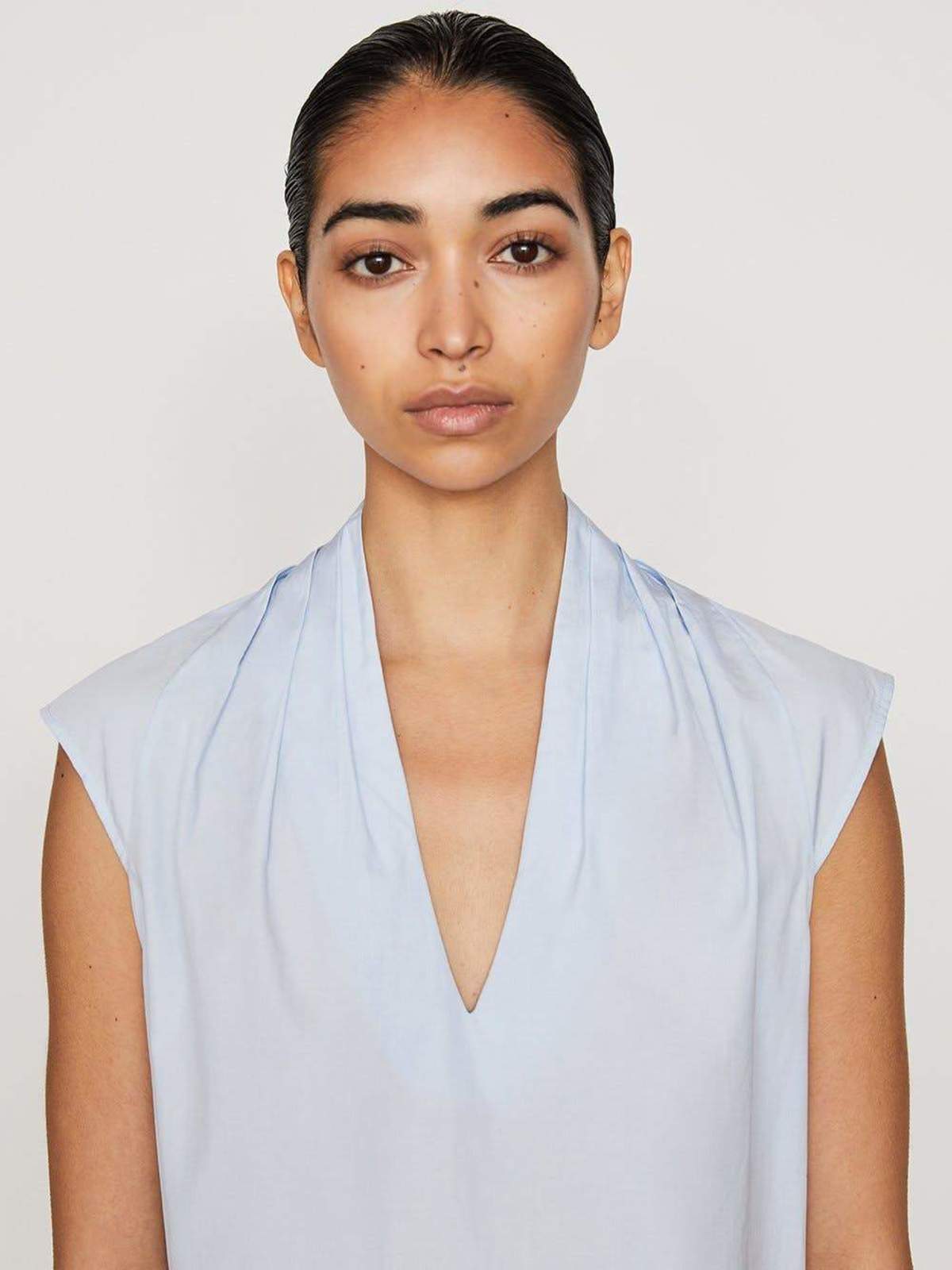 FRAME Denim Lindsay Top - ciel | Garmentory