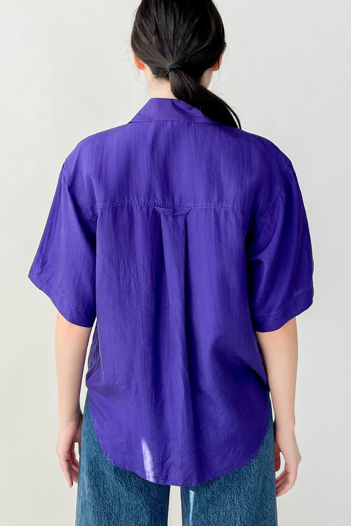 Vintage Silk Blouse - Violet | Garmentory