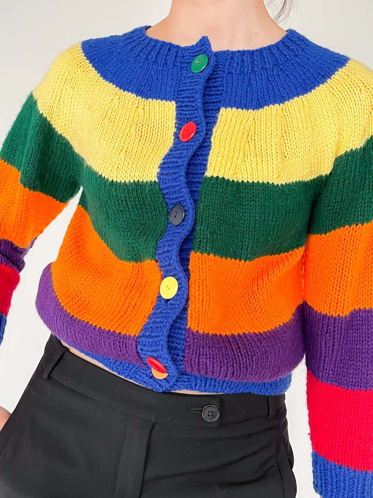 VINTAGE Striped Cardigan - MULTICOLOR | Garmentory