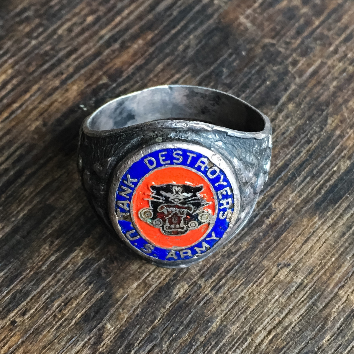 WW2 STERLING SILVER U.S. ARMY TANK DESTROYER RING | Garmentory