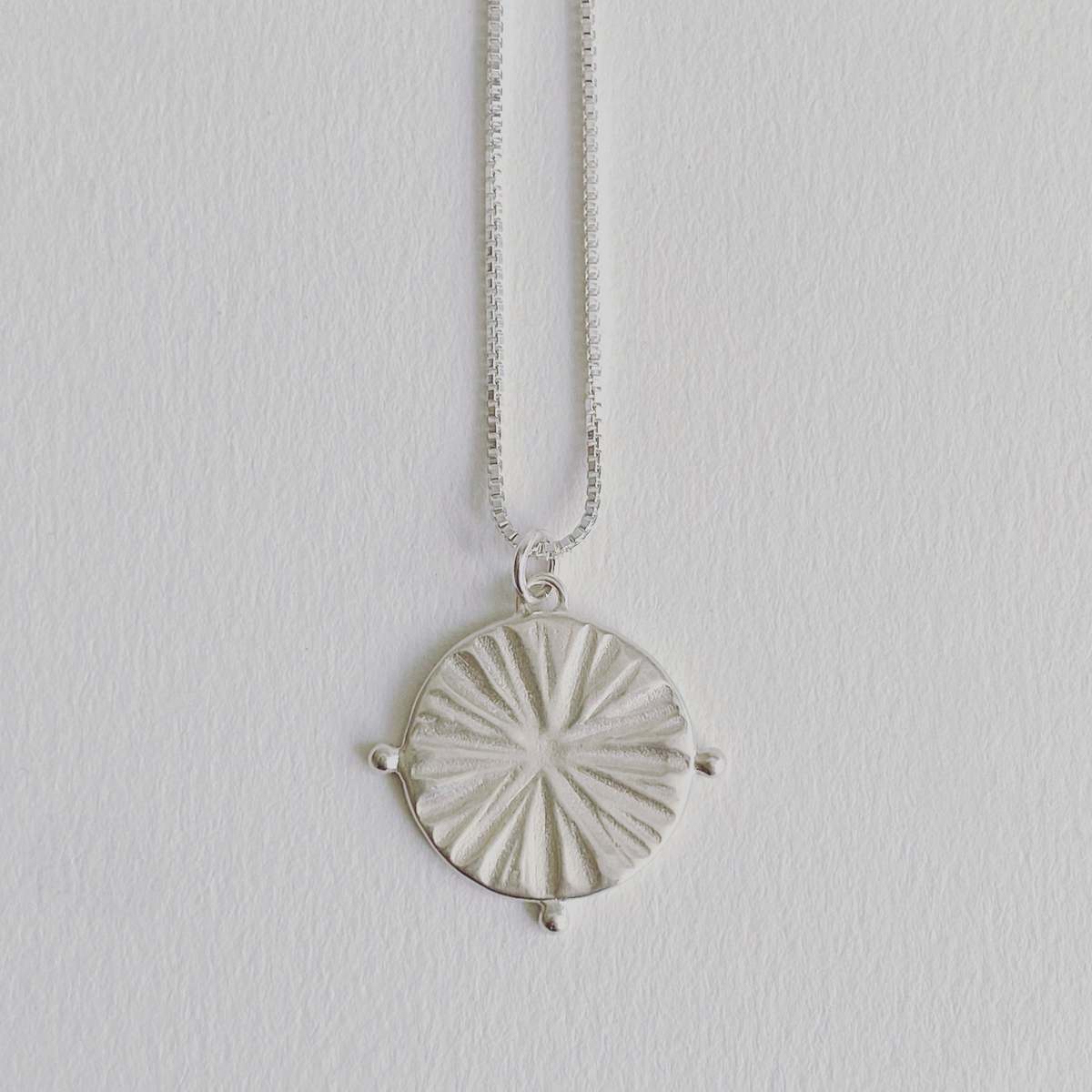 Caitlin Dunn Compass Coin Necklace - Sterling Silver | Garmentory