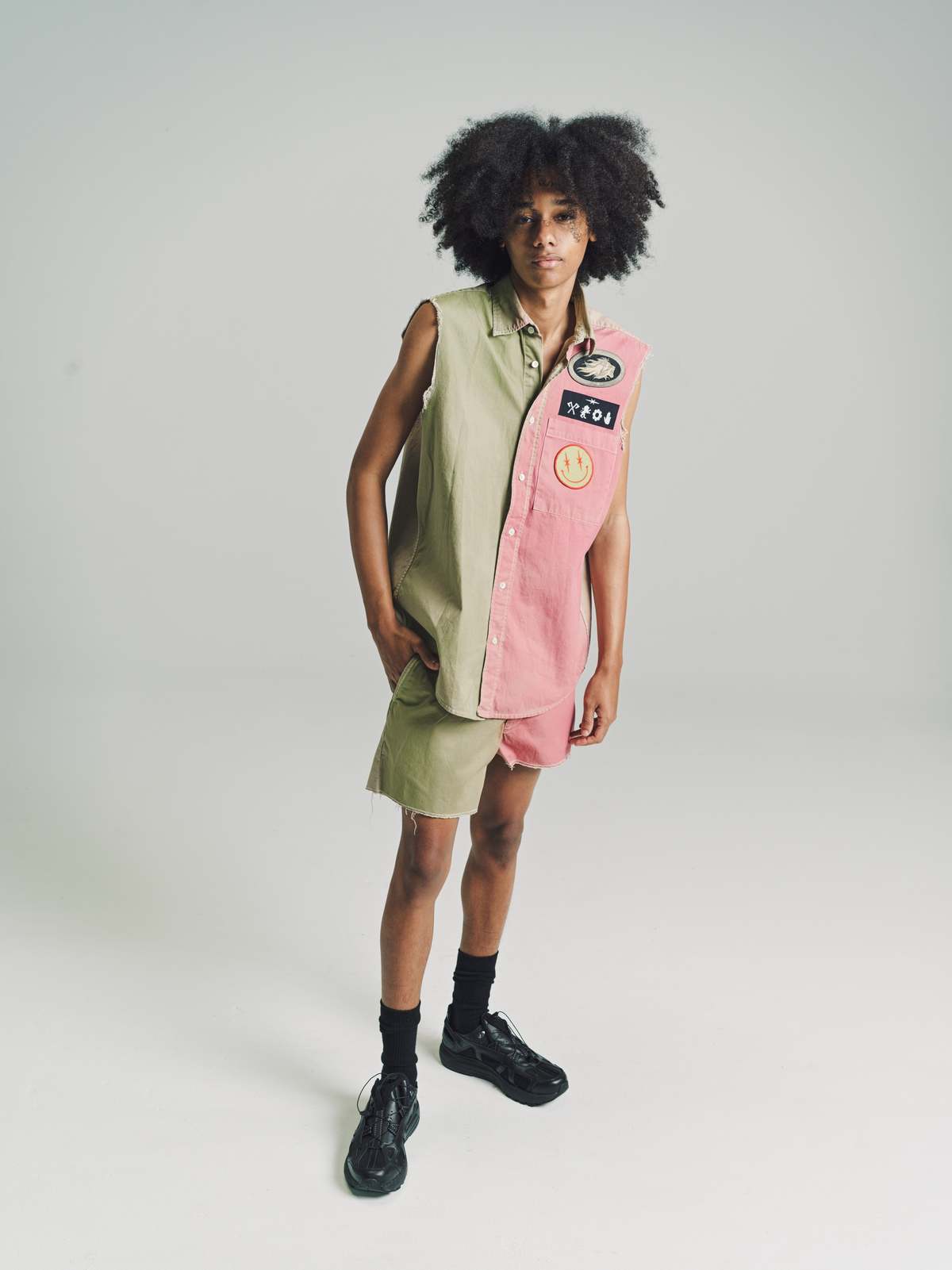 Vintage Phipps Runway Exclusive Techno Tan Uniform Sleeveless Shirt ...