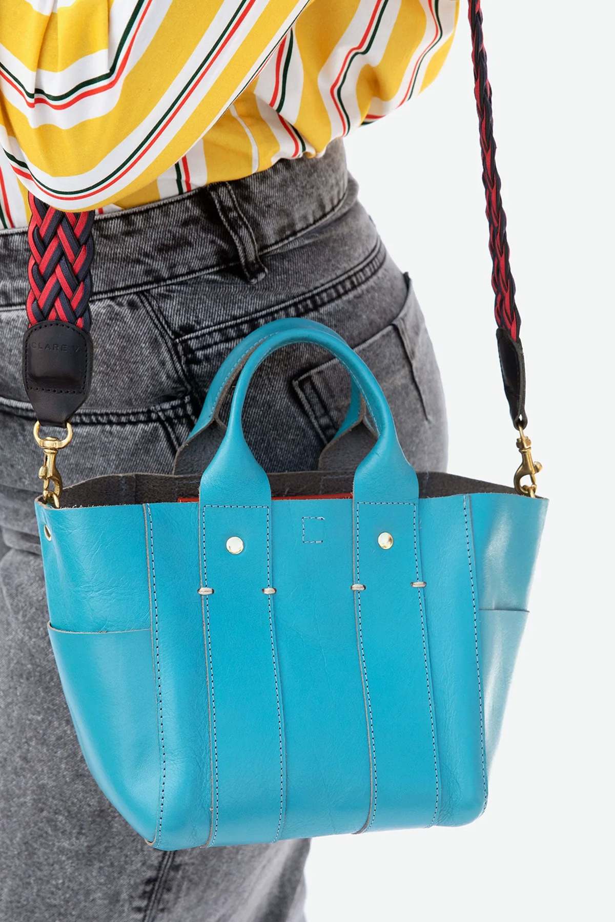 Clare V. Le Petit Box Tote - Ocean Rustic | Garmentory