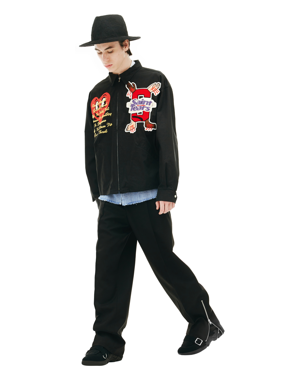 Saint Michael Denim Tears x Saint Michael embroidered Jacket | Garmentory