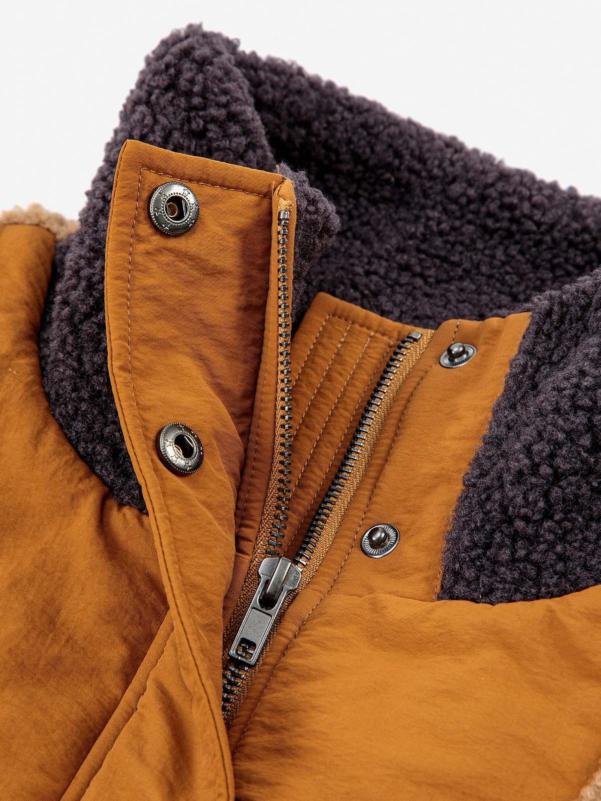 Bobo Choses Colorblocked Padded Shearling Jacket | Garmentory