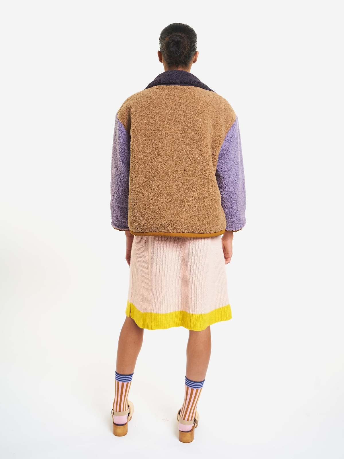 Bobo Choses Colorblocked Padded Shearling Jacket | Garmentory