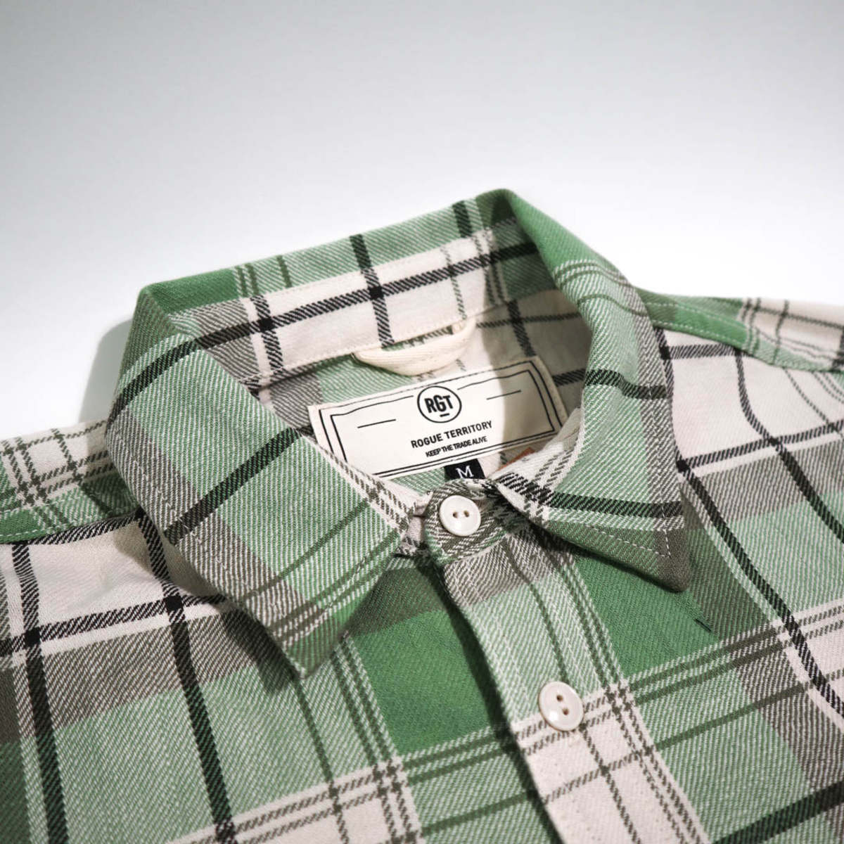 Rogue Territory Field Shirt - Light Green Plaid | Garmentory