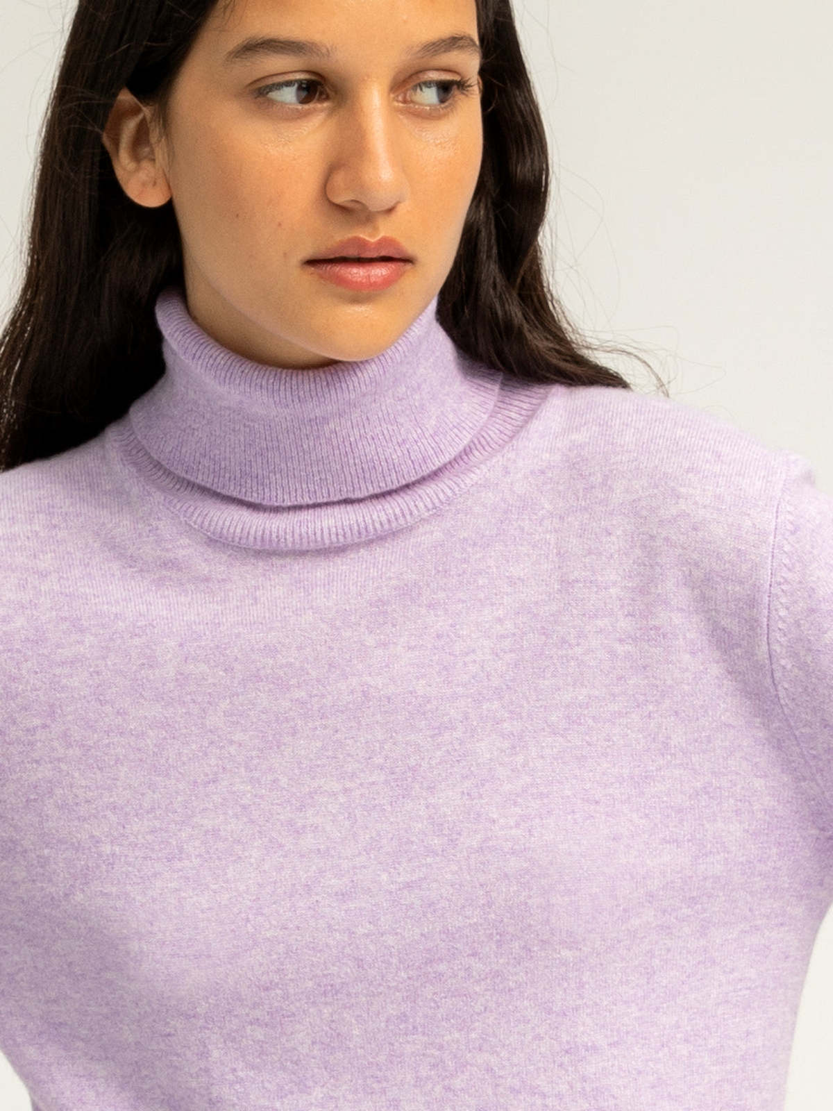 PURECASHMERE NYC Turtleneck Sweater - Lavender | Garmentory