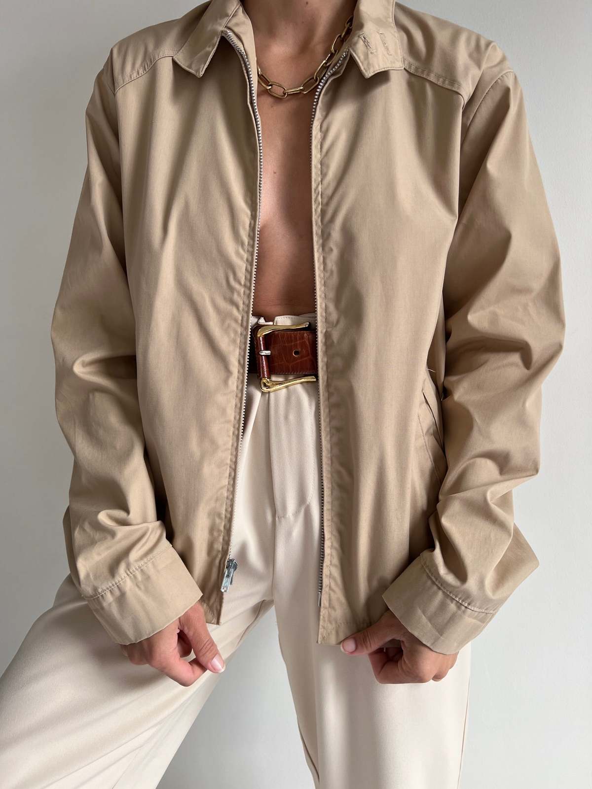 Vintage Camel Boyfriend Jacket | Garmentory