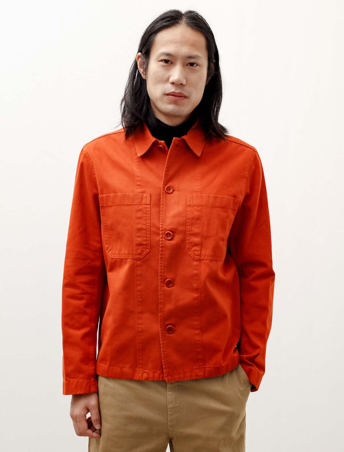 Norse Projects Tyge Broken Twill Jacket - Burnt Orange | Garmentory