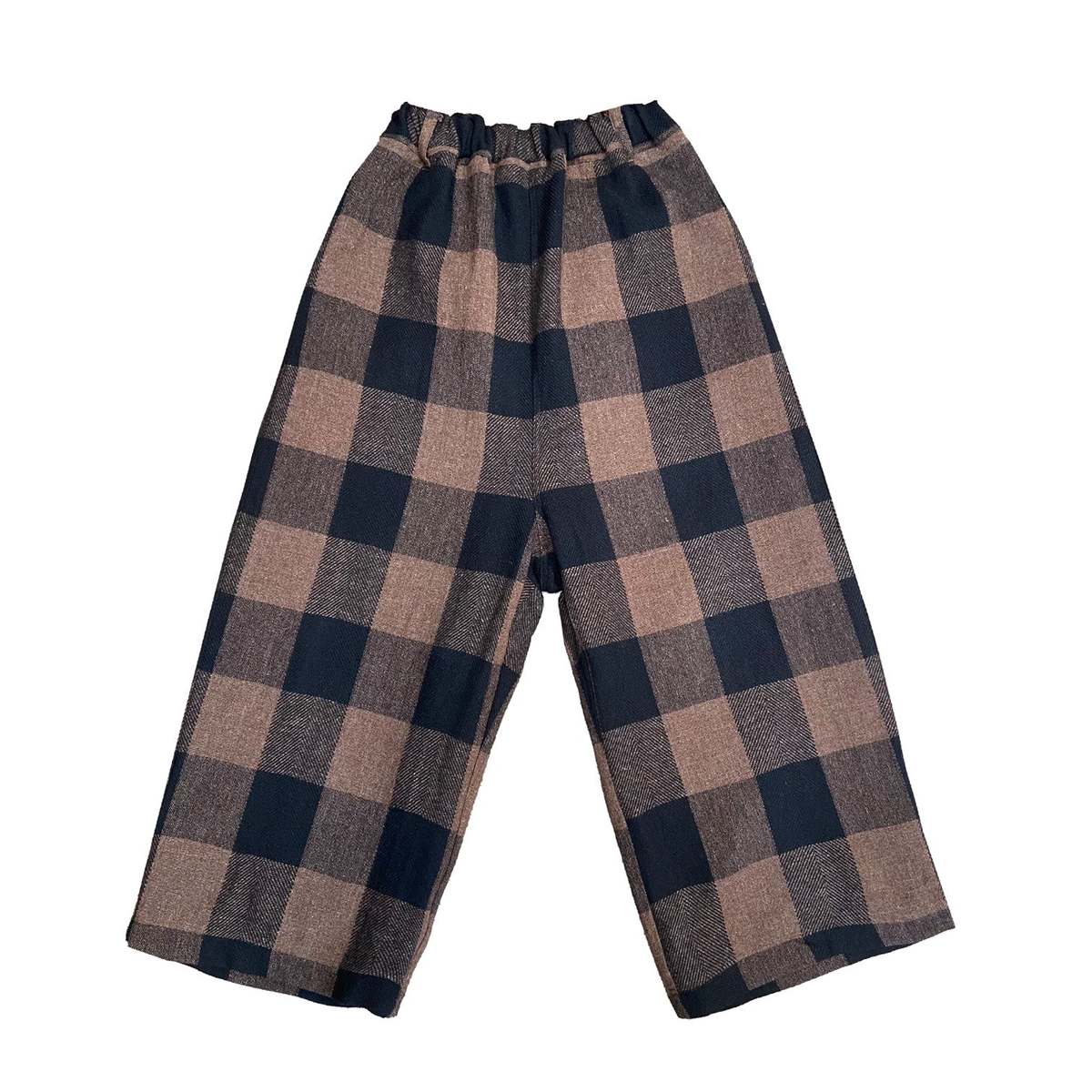 Ichi Antiquites Block Check Pant - Brown | Garmentory