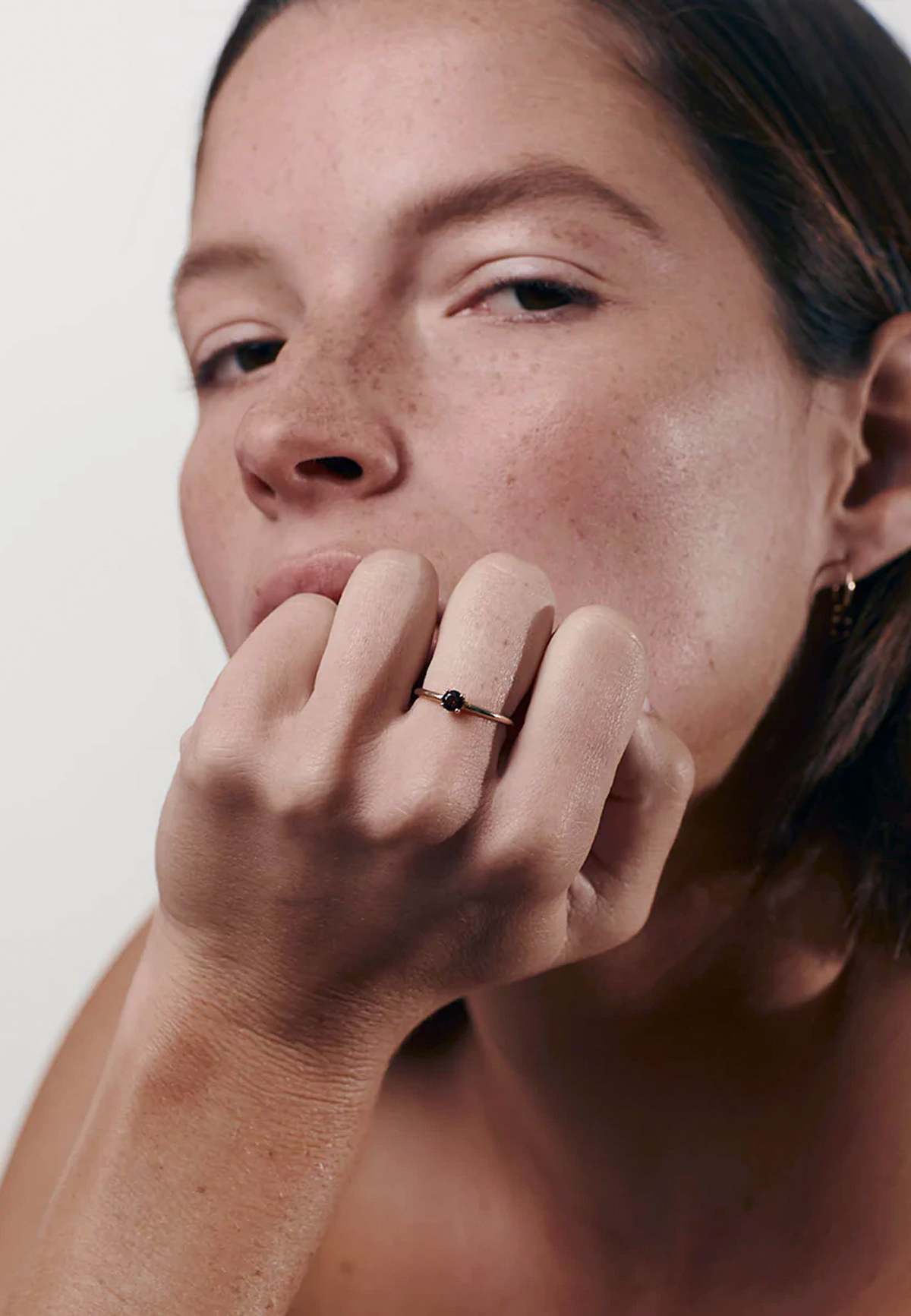 Meadowlark Micro Round Ring - Thai Garnet | Garmentory