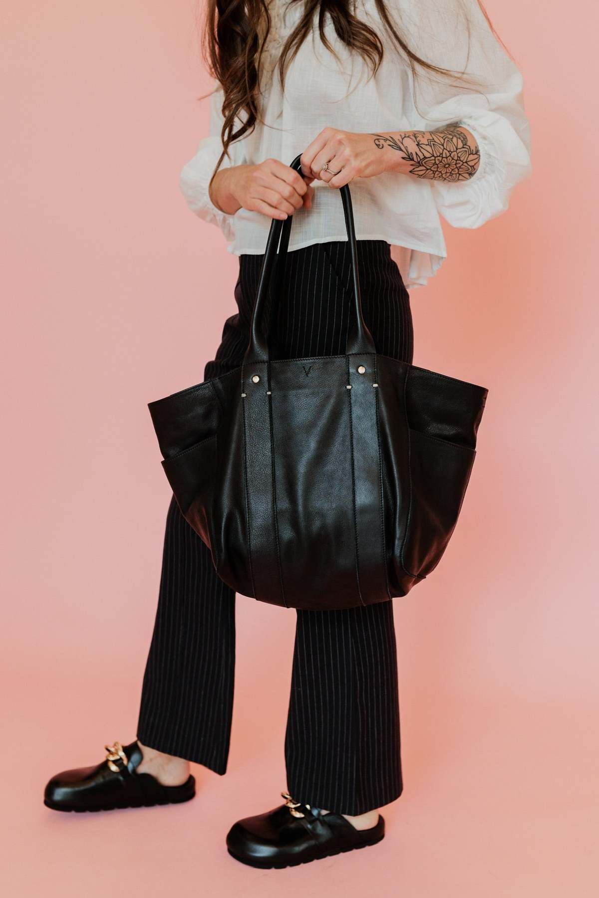 Clare V. Le Box Tote - Black Lamba | Garmentory